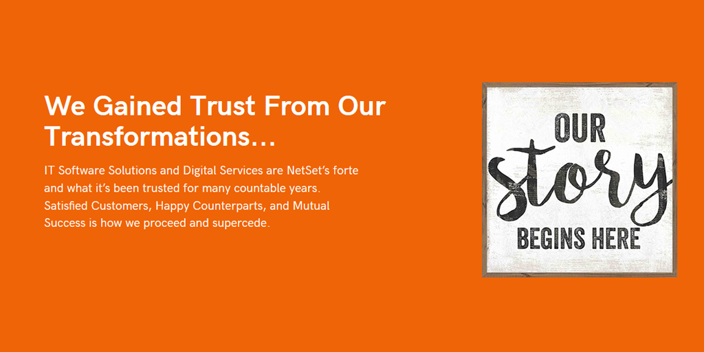 NetSet Software Solutions - Our Story - Clients Business Case Studies